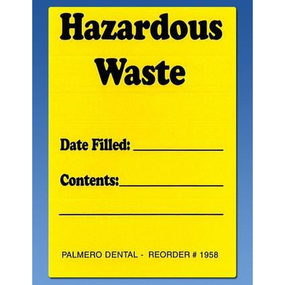 PAL1958 - OSHA Compliance Labels, Hazardous Waste, 100/roll — Karl ...