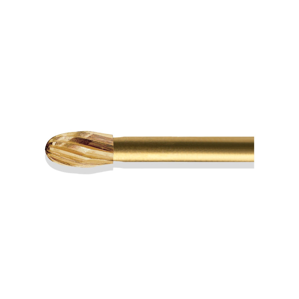 BCF0001OF - ExcaliBur Egg Carbide Gold Finishing Bur, 2.3mm x 4.3mm, F ...