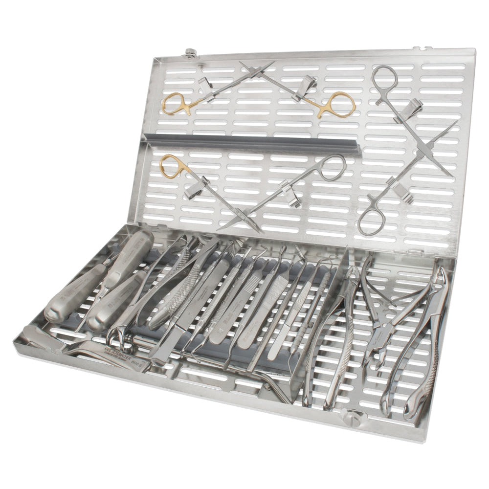 KIT0801 - Oral Surgery Kit #801, 24 Instruments w/ Extra Large Cassett ...