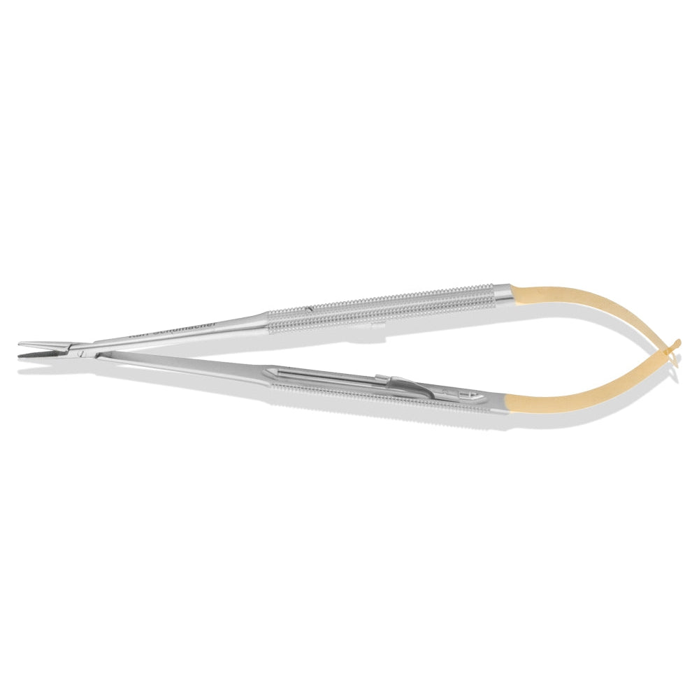 NEE0007 - Castro-Viejo Needle Holder, Round Handle, Standard Beaks, St ...