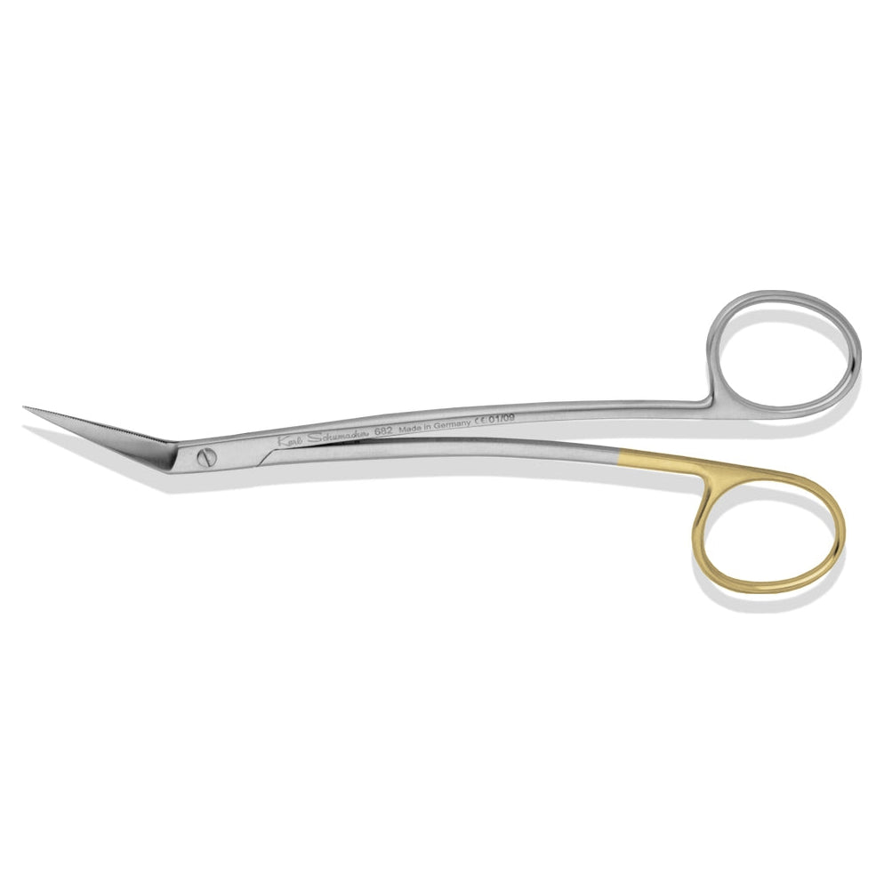 SCI0682SC - Locklin Scissors #682, Open Handle, Angled, 16cm, Super-Cu — Karl Schumacher